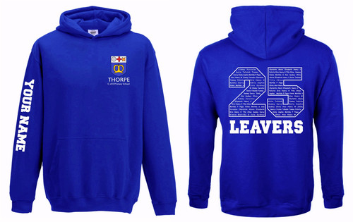 Thorpe CofE Primary School Leavers Hoodie - 2025 | Shawscreen Products