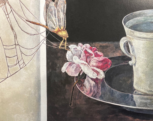 Cressida Campbell, Still life with dragonfly | delightful-prints