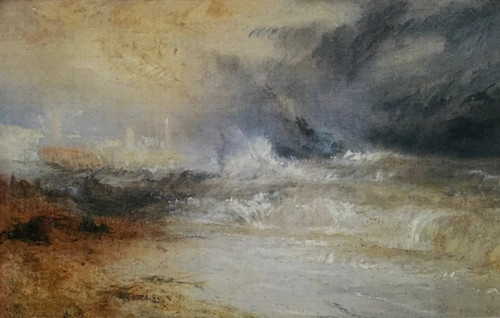 JMW Turner, Waves breaking over a Lee Shore at Margate | delightful-prints