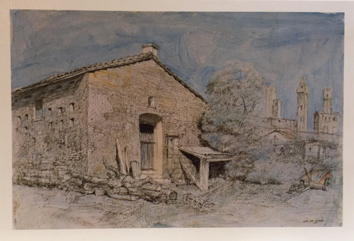 Lloyd Rees, Tuscan Landscape with San Gimignano | delightful-prints