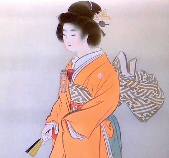 上村松園の着物 櫛 簪 Sho-en UEMURA fimale painter JPN
