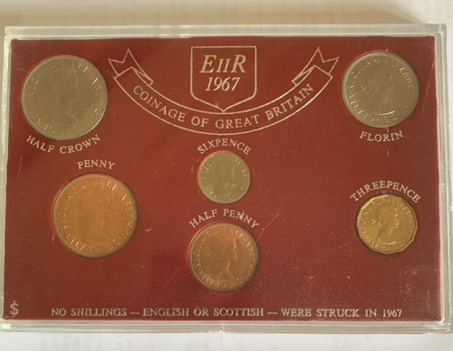 1967 Royal Mint British Coin Set | Ancient and Modern C