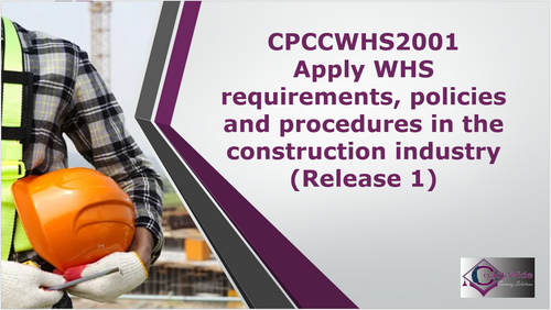 CPCCWHS2001 Apply WHS requirements, policies and procedures in ...