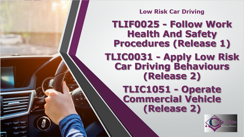 TLIF0025_TLIC0031_TLIC1051 Low Risk Car Driving CLUSTER | Coast Wide ...