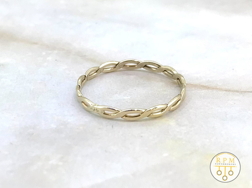 9ct Yellow Gold Weaved Ring | RPM Pawnbrokers
