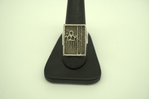 silver tufa cast rain cloud ring | Kilgore American Art