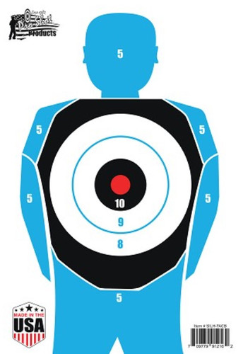 Silhouette Tactical Bullseye Training Target 4Pk | Splatter Shot