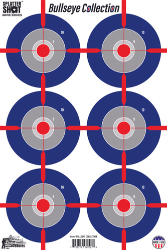 Splatter Shot® 12" x 18" Multi-Bullseye - Heavy Tag Paper Target - 8 ...