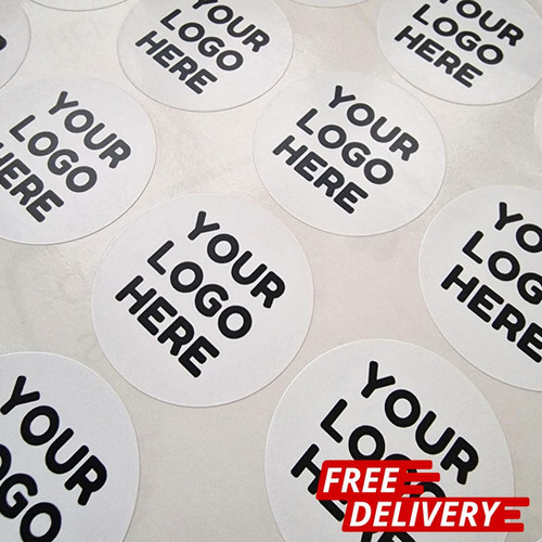 Personalised Logo sticker Labels, custom printed BUSINESS Round ...