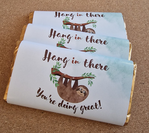 Sloth chocolate bar wrapper gift | GiftsToDoor
