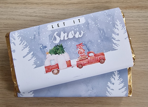 Let it snow personalised Galaxy chocolate bar wrapper | GiftsToDoor