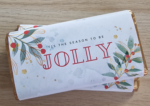 Season to be Jolly, personalised Galaxy chocolate bar wrapper | GiftsToDoor