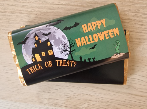 Halloween Personalised Chocolate bar wrapper, Galaxy chocolate wrapper ...