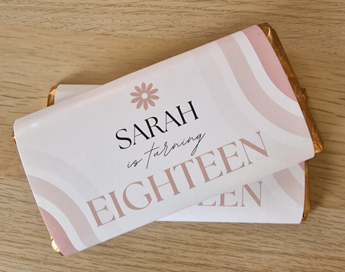 18th birthday personalised galaxy chocolate bar wrapper | GiftsToDoor