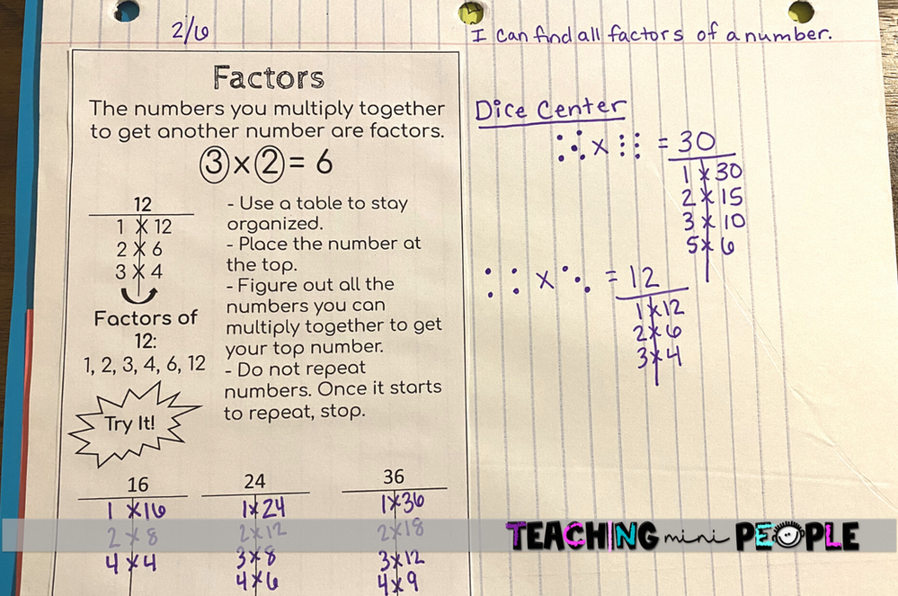 Math Workshop Model