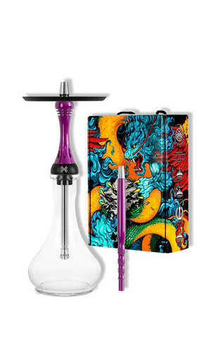Alpha Model X - Purple With Vase | The Shisha Warehouse