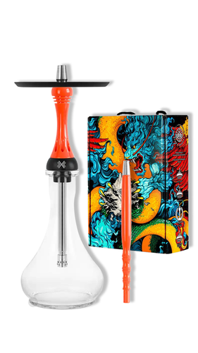 Alpha Model X - Orange With Vase | The Shisha Warehouse