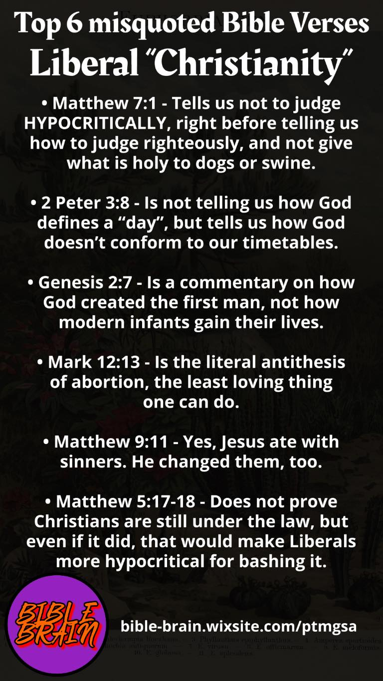 Top 6 misquoted Bible verses by: Liberals
