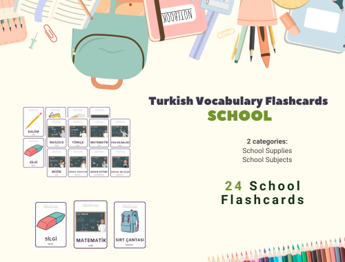 Turkish Vocabulary Flashcards(Classroom) | Turkish Academy