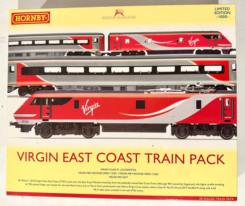 Hornby R3501 BR Class 91 91124, Virgin East Coast Train Pack, Limited ...
