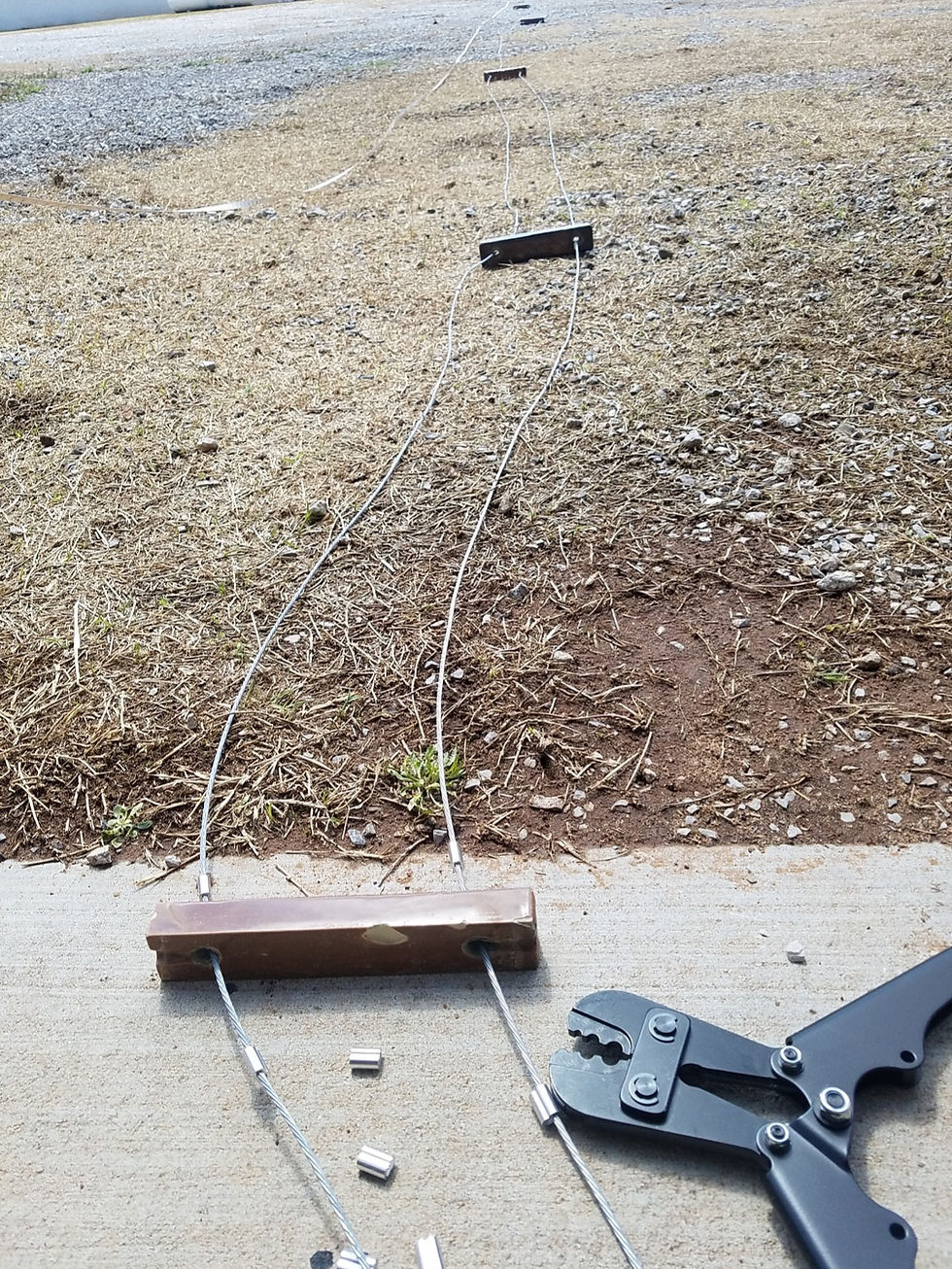 MILES OF FEED-LINES Rhombic antenna