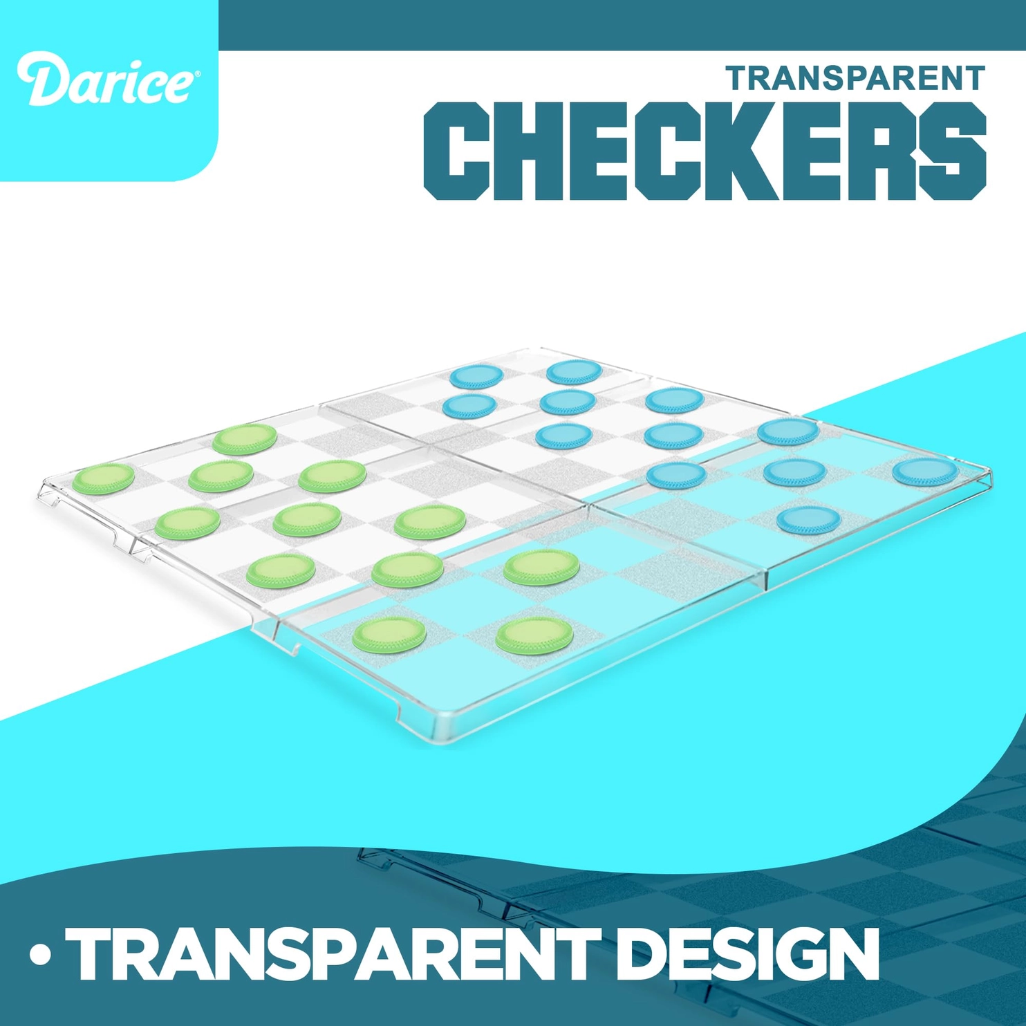 Checkers Transparent Aesthetic Game Set | Darice