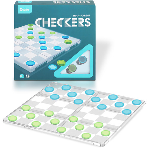 Checkers Transparent Aesthetic Game Set | Darice