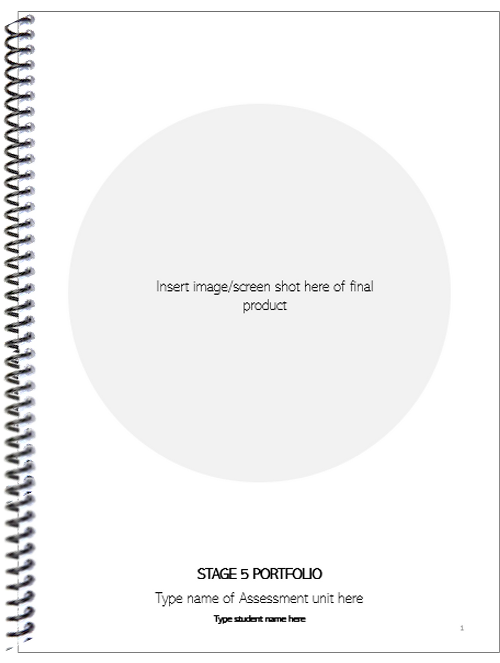 Stage 5 Portfolio Scaffold (editable PowerPoint file) | thistechteacher