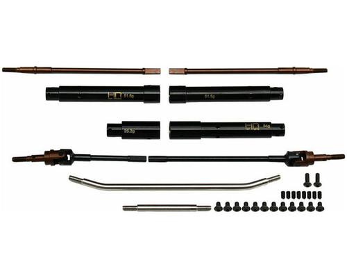 SCXP12HW01 - 20mm Wide Brass Axle Tube Set: PRO | Hot Racing