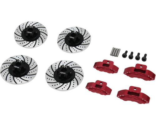 TRF10P202 - Brake Disc Red Caliper +2mm Hex 4-Tec 2.0 3.0 | Hot Racing