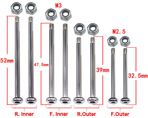 HTE1568 - Hardened Steel Hinge-Pin (8) EHD 2WD | Hot Racing