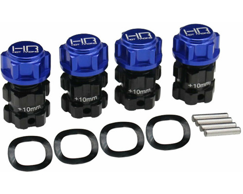 ERVT10W - Aluminum +10mm Splined 17mm Hubs Hex E-Revo 2.0 | Hot Racing