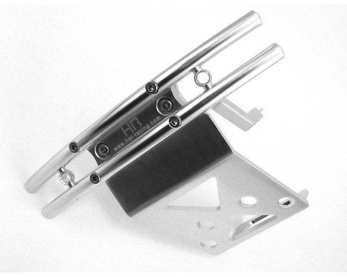 AGM1330F08 - Monster GT Silver Aluminum Front Bumper | Hot Racing