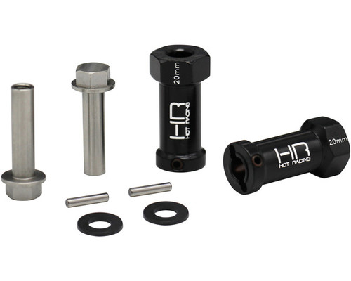 SCX10TT01 - 20mm Wheel Hub Extensions with 12mm Hex (2) - Axial Scx ...