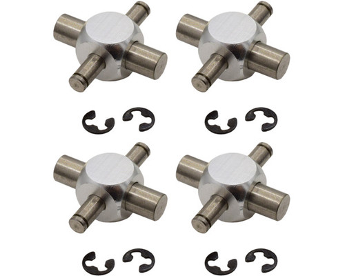 TRVO245208 - Titanium u-joint set silver | Hot Racing