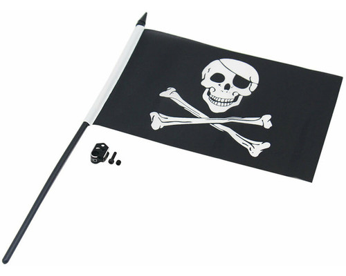 LMJ330FM - 1/8 Jolly Roger Flag W/Alum. Mount Losi LMT | Hot Racing