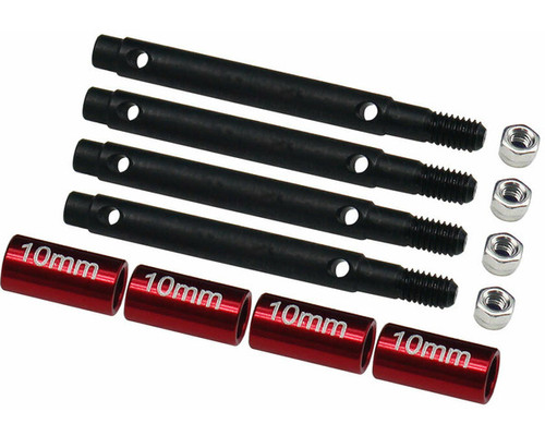 RACM39W10 - +10mm Steel Portal Drive Stub Axles Ascent 18 | Hot Racing