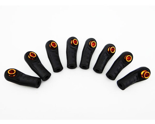 RCS160C03 - Curved Rod End Cups with 5.8mm Balls (8)(Orange) | Hot Racing