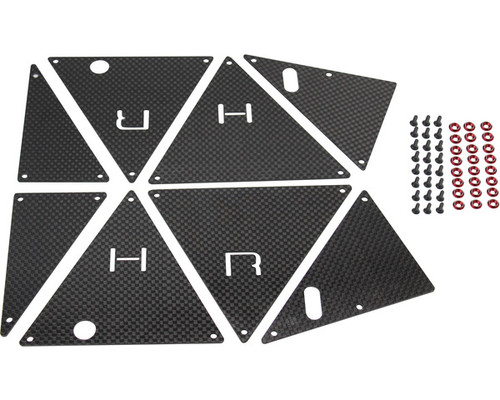 TUDR14G - Carbon Fiber Tube Chassis Side Innter Panels TRA UDR | Hot Racing