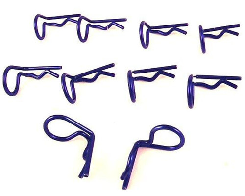 AC01B06 - Body Clips with 90 Degree Bend (10)(Blue) | Hot Racing