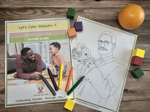 coloring pages of malcolm x