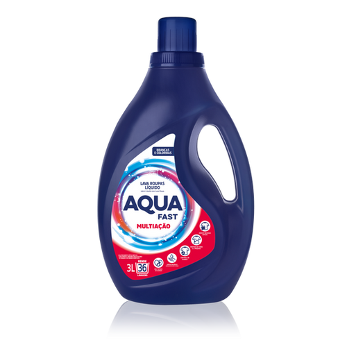 Lava Roupas Aquafast Multiação - 03 L | Leoclean