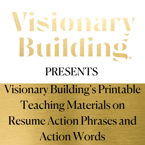 Visionary Building's Printable Teaching Materials on Resume Action ...