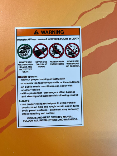 Suzuki Warning | Blue Line Graphics