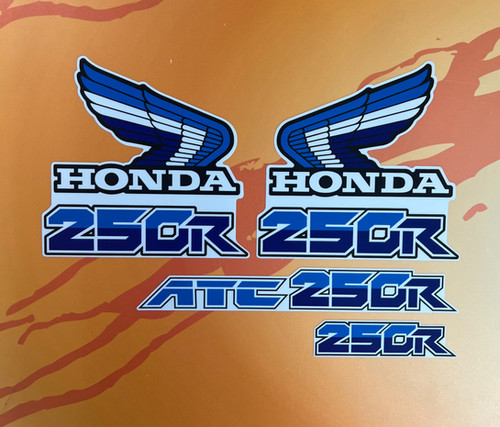 1986 Honda ATC 250R White and Blue | Blue Line Graphics