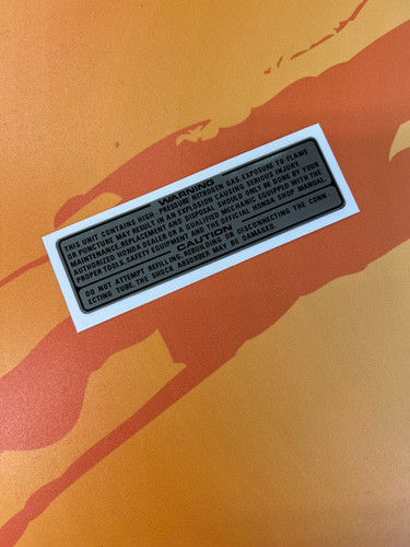 Rear Shock Warning | Blue Line Graphics