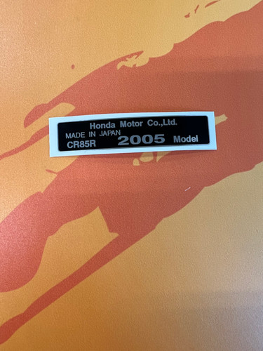 CR85R Frame Year Decal | Blue Line Graphics