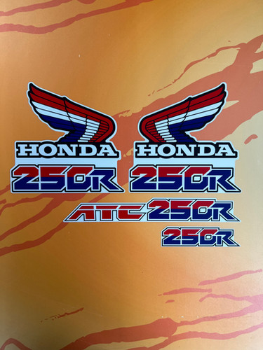 1986 Honda ATC 250R White and Red | Blue Line Graphics