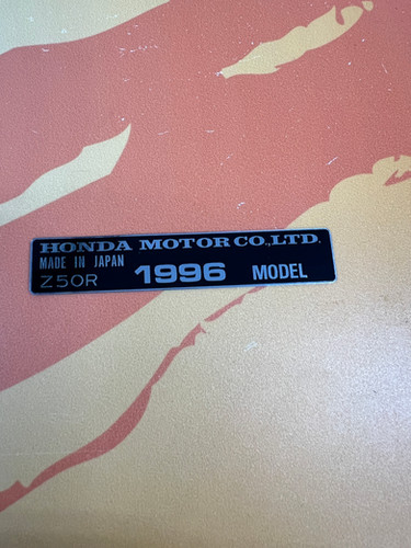 1996 Z50R Year Decal | Blue Line Graphics