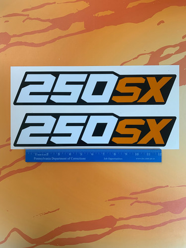 Custom 85 250SX rear fender decal | Blue Line Graphics